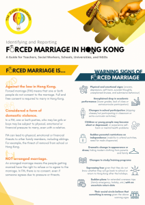 Forced Marriage – The Zubin Foundation